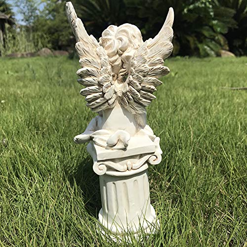 Gishima Cherub Statue Angel Statue Figurine Home Garden Decor Wings Angel Statue Sculpture Memorial Statue Indoor Outdoor Decoration