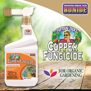 Bonide Captain Jack's Copper Fungicide, 32 oz Ready-to-Spray Disease Control Solution for Organic Gardening, Controls Leaf Curl