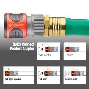 Gardena 38124 ZoomMaxx Oscillating Sprinkler on Metal Step Spike, Grey, Orange