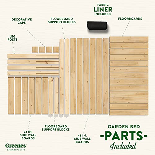 Greenes Fence RCEV2448 Fence Elevated Garden Bed, 48" L x 24" W x 31", Cedar