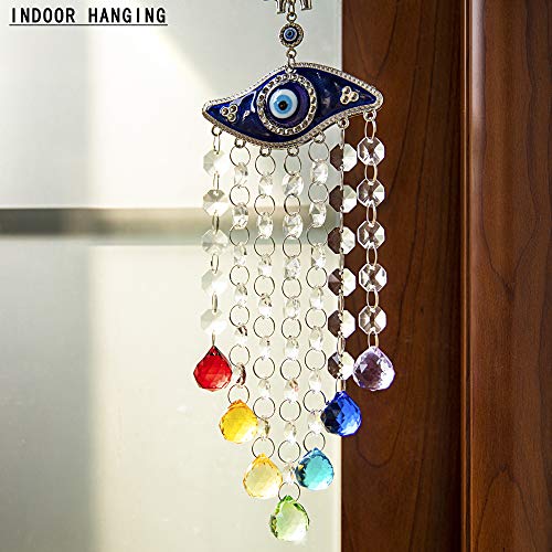 Evil Eye Decor Sun Catchers with Crystals Window Garden Hanging Elephant Suncatcher Prism Rainbow Maker Pendant