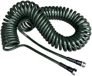 water right 300 series (3/8″) coil garden hose, drinking water safe, 25-foot, lead-free brass fittings, rosemary