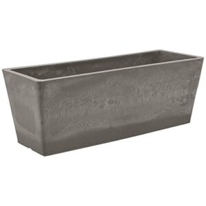 arcadia garden products psw u45ct simplicity window box, 17.5″ x 7″ x 6″, cement color, 17.5″ x 7″