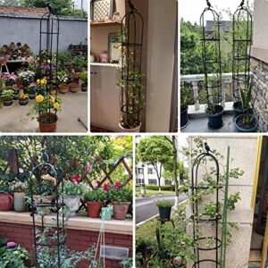 Garden Trellis for Climbing Plants, 6ft Tall Tower Obelisk Garden Trellis for Plant Support, Rustproof Round Plant Support for Climbing Vines Flower Stands Vegetable Indoor Outdoor Potted Plant 1 Pack