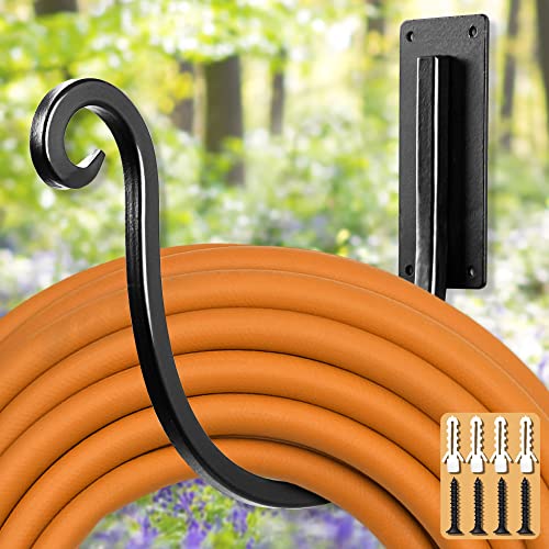 Garden Hose Holder - Wall Mount Hose Hanger Rack for Outdoor Use - Rust-Resistant Garden Hose Hook