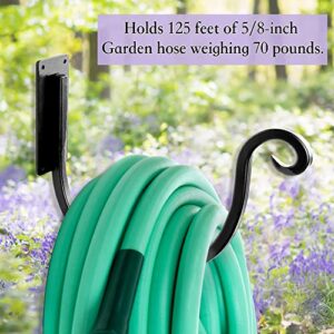 Garden Hose Holder - Wall Mount Hose Hanger Rack for Outdoor Use - Rust-Resistant Garden Hose Hook