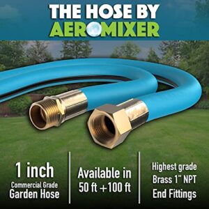 100 Ft Commercial Grade Heavy Duty Garden Hose - THE HOSE by Aeromixer 1" x 100'