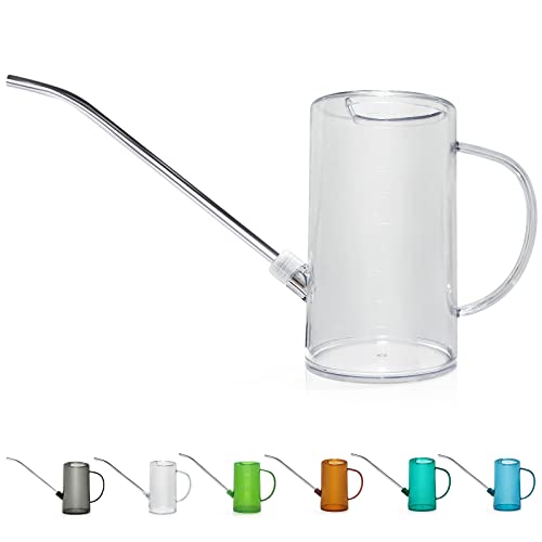 Qilebi Small Watering Can for Indoor Plants, Indoor Watering Can with Stainless Steel Long Spout, Plant Watering Can for House Plant Flowers Garden 1L/34oz