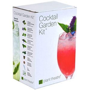 ﻿﻿plant theatre cocktail herb growing kit – grow 6 unique indoor garden plants for mixed drinks with seeds, starter pots, planting markers and peat discs – kitchen & gardening gifts for women & men ﻿﻿﻿