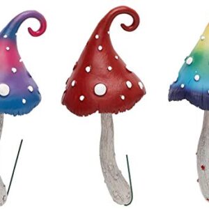 Magical Miniature Garden 7" Mushroom Collection (3 Pack) - 3 Fairy Garden Beautiful Miniature Mushrooms Included. A Gnome - Fairy Garden Accessory