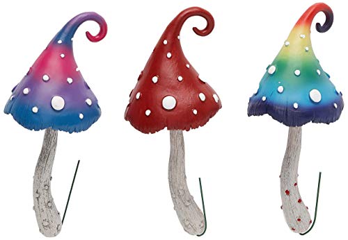 Magical Miniature Garden 7" Mushroom Collection (3 Pack) - 3 Fairy Garden Beautiful Miniature Mushrooms Included. A Gnome - Fairy Garden Accessory