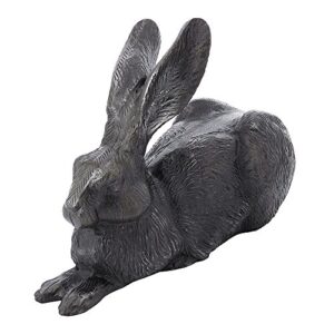 achla designs e-12c rabbit garden statue, charcoal