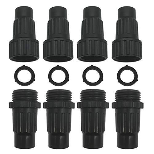 Amgate 4 Sets Garden Expandable Hose Repair Kit - Faucet Adapter Female Male Hose Connectors with Rubber Washers