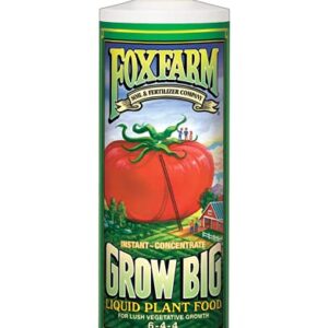 Fox Farm Plant Fertilizer Soil Bundle: Big Bloom, Grow Big, Tiger Bloom, Cal-Mag (Pack of 4-16 oz Bottles) + Twin Canaries Chart