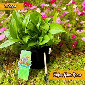 Zegos Grow Bags 15 Gallon 10 Packs Fabric Plant Pots with Heavy Duty Thickened Nonwoven Fabric and Handles for Indoor&Outdoor Garden Plants, Vegetable, Flowers, Potato (1 Pack Pruning Snips Included)