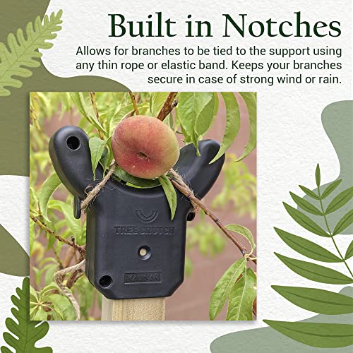 Kalinar Tree Crutch - DIY Tree Support Device - Save Fruit Tree Branches from Breaking Under Heavy Fruit, fits on Standard 2x2 Lumber, T-bar, Bamboo Garden Stakes, Broom Pole, and More (1-Pack)