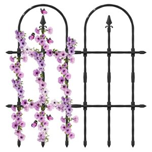 garden trellis, rustproof plant trellis for climbing plants outdoor, wall obelisk trellis plant support for indoor plants, flower, lvy, roses, vegetable, vines, pot, cucumbers, clematis, wall