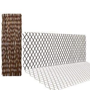 joysfit willow trellis fence expandable garden climbing lattices trellis plant for support climbing 36×92 inch(2)