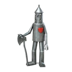 bits and pieces – 30 ½” tall tin woodsman with a heart garden statue – yard decorations – outdoor sculptures – garden decor – tin man yard art