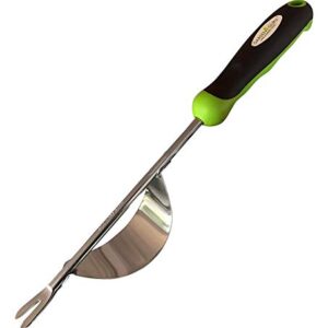 Garden Guru Dandelion Weeder Tool with Ergonomic Handle & Fulcrum - Stainless Steel Weed Puller for Planting, Weeding, Flower and Vegetable Care in Lawn Garden Yard | Rust Resistant