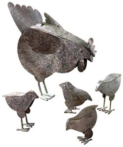 verdugo gift 31170 mother hen & chicks country garden sculpture set