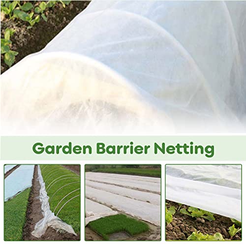 Garden Netting Insect Pest Barrier Bird Netting for Garden Protection 5*50ft Reusable Floating Row Cover for Vegetables Fruit Plant Covers Freeze Protection