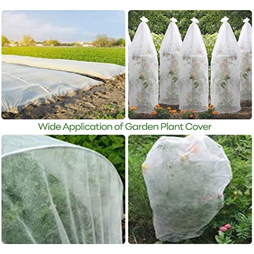 Garden Netting Insect Pest Barrier Bird Netting for Garden Protection 5*50ft Reusable Floating Row Cover for Vegetables Fruit Plant Covers Freeze Protection