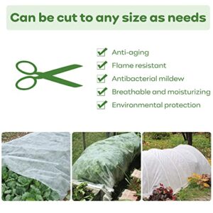 Garden Netting Insect Pest Barrier Bird Netting for Garden Protection 5*50ft Reusable Floating Row Cover for Vegetables Fruit Plant Covers Freeze Protection