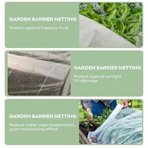 Garden Netting Insect Pest Barrier Bird Netting for Garden Protection 5*50ft Reusable Floating Row Cover for Vegetables Fruit Plant Covers Freeze Protection