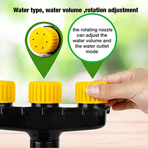 Garden Hose Nozzle Multi-Head Spraying Hose Attachmen Sprayer Watering Pipe Adjustable Porous Nozzles 5 Head(1-1.2 In),Watering Vegetable Garden Lawn Farm Sprinkler Spray Fitting Car Pet Washing Tool