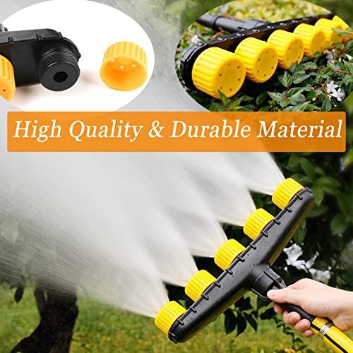 Garden Hose Nozzle Multi-Head Spraying Hose Attachmen Sprayer Watering Pipe Adjustable Porous Nozzles 5 Head(1-1.2 In),Watering Vegetable Garden Lawn Farm Sprinkler Spray Fitting Car Pet Washing Tool