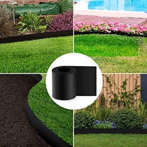 Doniks 12 Gauge 60 Feet Grass Weed Barrier Landscape Edging 10 inch Depth Flexible Border Roll Lawn Landscape Garden Edging for Backyard Driveway Path Sidewalk