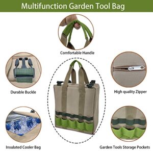 XINLONGXUAN Garden Folding Stool with Extra Thick EVA Kneeler Gardening Tools Insulated Bag with 5pcs Garden Tools Set.