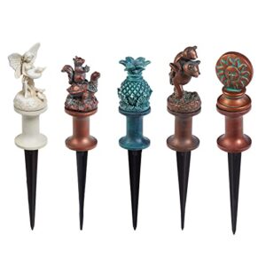 istartea garden hose guide stake , 5pcs garden hose spike lawn hose support spikes rust free antique metal plant saver tools for garden lawn yard