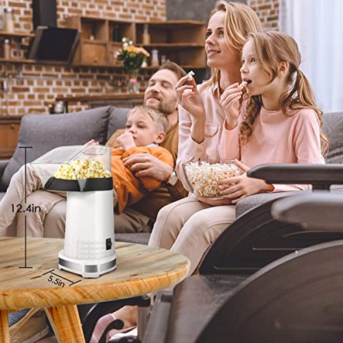 2 Minutes Fast Making Hot Air Popcorn Popper with Measuring Cup1200w Etl Certified, Mini Popcorn Machine BPA Free, No Oil, Diy Flavors, 98% Super High Explosion Rate Air Popper Popcorn Maker for Home, Family Christmas Gifts