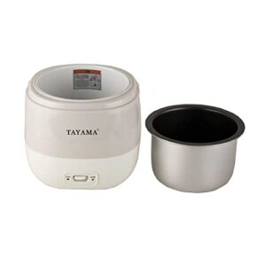 Tayama 1.5 Cup Portable Mini Rice Cooker, White (TMRC-03R)