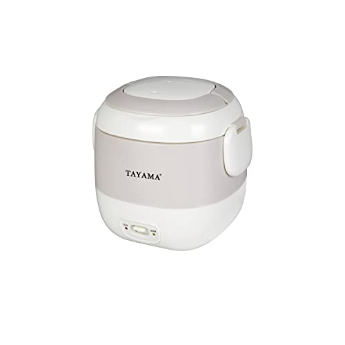 Tayama 1.5 Cup Portable Mini Rice Cooker, White (TMRC-03R)