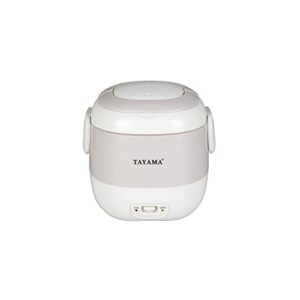 Tayama 1.5 Cup Portable Mini Rice Cooker, White (TMRC-03R)