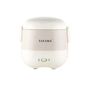 Tayama 1.5 Cup Portable Mini Rice Cooker, White (TMRC-03R)