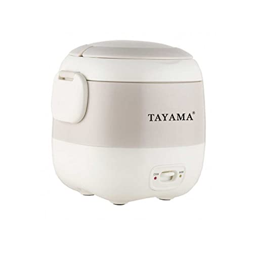 Tayama 1.5 Cup Portable Mini Rice Cooker, White (TMRC-03R)