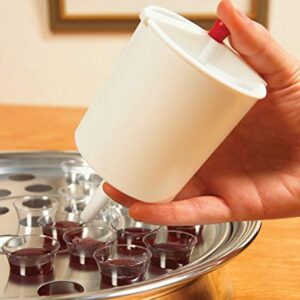 White Plastic Push Button Communion Cup Filler Church Supplies, Fills Up to 25 Cups