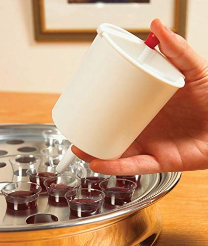 White Plastic Push Button Communion Cup Filler Church Supplies, Fills Up to 25 Cups