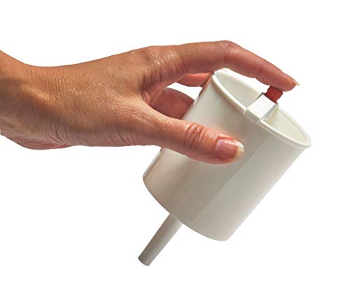 White Plastic Push Button Communion Cup Filler Church Supplies, Fills Up to 25 Cups