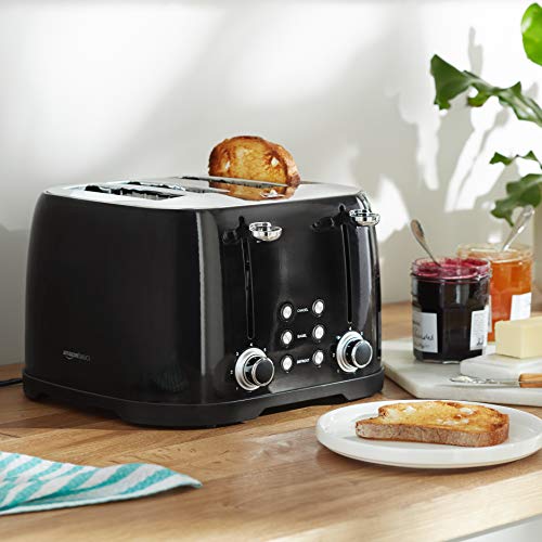 Amazon Basics 4-Slot Toaster - Black