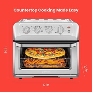 Chefman Air Fryer Toaster Oven Combo, 7-In-1 Convection Oven Countertop 20 Qt Oven Air fryer, Cook a 10 Inch Pizza, Air Fry 2 lb. of Chicken Wings, Toast, Broil, Auto Shutoff, Stainless