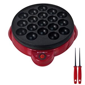 Health and Home Electric Takoyaki Maker With Free Takoyaki Tools - Specialty & Novelty Cake Pans for Takoyaki Octopus Ball, Cake Pop, Ebelskiver, Aebleskiver - Electric Takoyaki Grill -Easy Clean