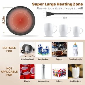 Coffee Mug Warmer, 50W Smart Cup Warmer with Auto Shut Off, 3-Temperature Settings(105 ~ 180°F), Waterproof, Electric Coffee Warmer for Office Home Desk Use,Mug Warmer for Hot Coffee Tea Espresso Milk