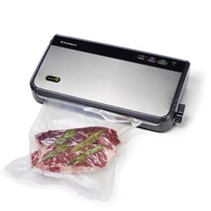 foodsaver fm2435 vacuum sealer machine with bonus handheld vacuum sealer and starter kit, safety certified, silver