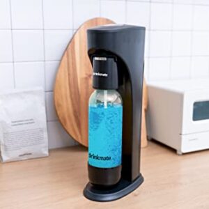 DrinkMate OmniFizz Sparkling Water and Soda Maker, Carbonates Any Drink, with 3 oz CO2 Test Cylinder (Matte Black)