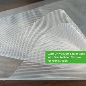 GERYON Vacuum Sealer Bags for All Food Vacuum Sealer Machine, 2 Pack 8" x 16' Vac Sealer Rolls, Commercial Grade BPA Free Material for Sous Vide & Saver Storage